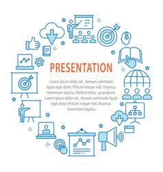 Presentation icon set Royalty Free Vector Image