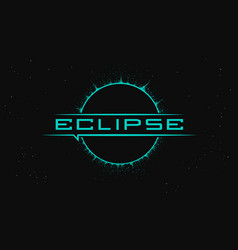 Eclipse with lens flare Royalty Free Vector Image
