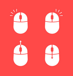 Computer mouse left and right click scroll wheel Vector Image