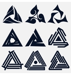 Line triple knot symbol three rounded ends Vector Image