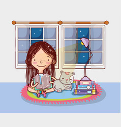 Story time cartoon Royalty Free Vector Image - VectorStock