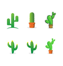 Cactus desert symbol arizona logo cactuses Vector Image