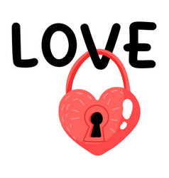 Heart lock Royalty Free Vector Image - VectorStock