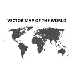 World map with borders Royalty Free Vector Image