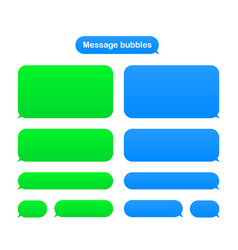 Message bubbles design template for messenger Vector Image