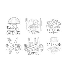 Catering logo badge Royalty Free Vector Image - VectorStock