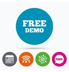 Demo sign icon demonstration symbol Royalty Free Vector