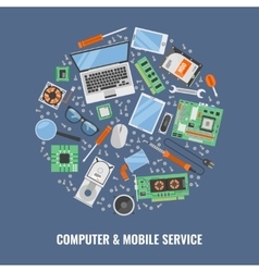 Computer engineering flyer Royalty Free Vector Image