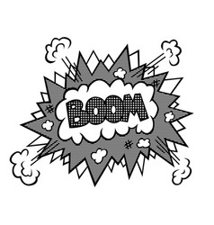 Cloud exploded with word boom Royalty Free Vector Image