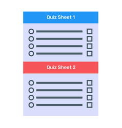 Question sheets Royalty Free Vector Image - VectorStock