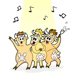 Singing cow cartoon Royalty Free Vector Image - VectorStock