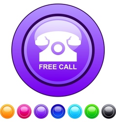 Free call button Royalty Free Vector Image - VectorStock
