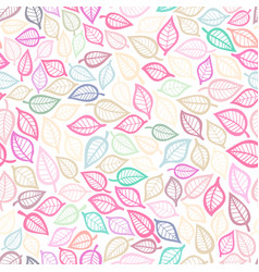 Seamless pattern with green and pink leaf Vector Image
