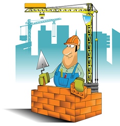 Builder cartoon Royalty Free Vector Image - VectorStock