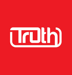 Truth logo design Royalty Free Vector Image - VectorStock