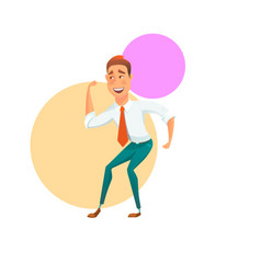 Dancing people funny cartoon style icons Vector Image