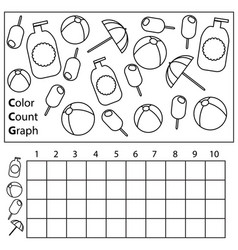 Color count and graph educational children game Vector Image