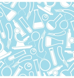 Chemical laboratory seamless pattern Royalty Free Vector