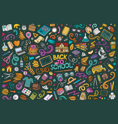 Welcome back to school doodle clip art Royalty Free Vector