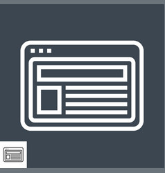 Old browser interface template isolated browser Vector Image