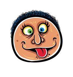 Foolish cartoon face Royalty Free Vector Image