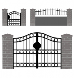 Gate doors Royalty Free Vector Image - VectorStock
