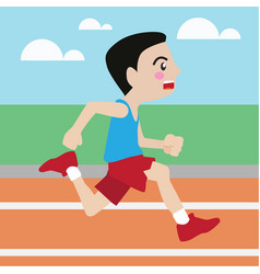 Gymnastic athletic sport cartoon set Royalty Free Vector