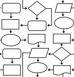 Cloud flowchart charts Royalty Free Vector Image