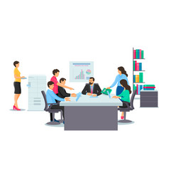 Rest zone in office employees colleague relax Vector Image