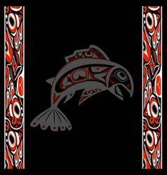Native salmon Royalty Free Vector Image - VectorStock