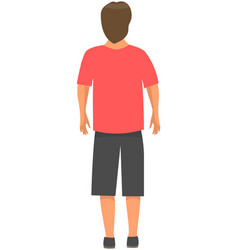 Young man in casual clothing standing looking back