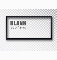 Black horizontal frame template a long frame Vector Image