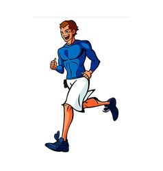 Side view boy running Royalty Free Vector Image