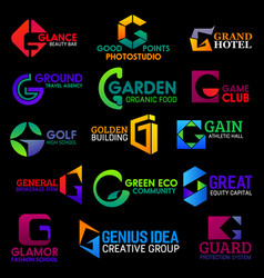 A icons modern creative corporate identity design Vector Image