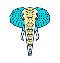 Elephant head front view this silhouette may be Vector Image