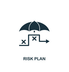 Risk plan icon simple element from Royalty Free Vector Image
