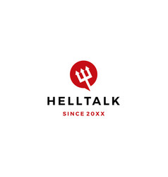 Hell fire pitchfork logo icon download Royalty Free Vector