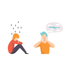 People suffering from mental disorders set Vector Image