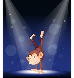 Monkey with receiver Royalty Free Vector Image