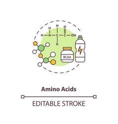 Amino acids concept icon Royalty Free Vector Image