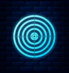 Glowing neon target sport for shooting competition