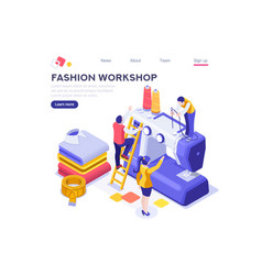 Garment factory horizontal banners Royalty Free Vector Image
