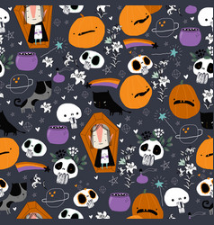 Fantastic creatures animal pattern cute Royalty Free Vector