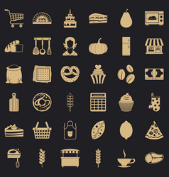 Kitchen trolley icon simple black style Royalty Free Vector