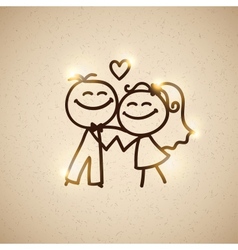 Wedding Couple Royalty Free Vector Image Vectorstock