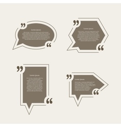 Quote mark speech bubbles set Royalty Free Vector Image