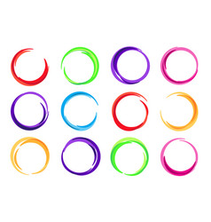 Abstract colorful rainbow circle frame Royalty Free Vector