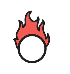 Fire hoop Royalty Free Vector Image - VectorStock