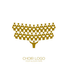 Music logo singing the choir Royalty Free Vector Image