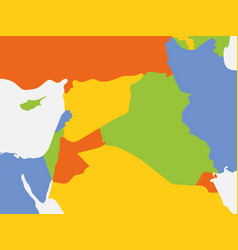 Middle east map - hand-drawn cartoon style Vector Image
